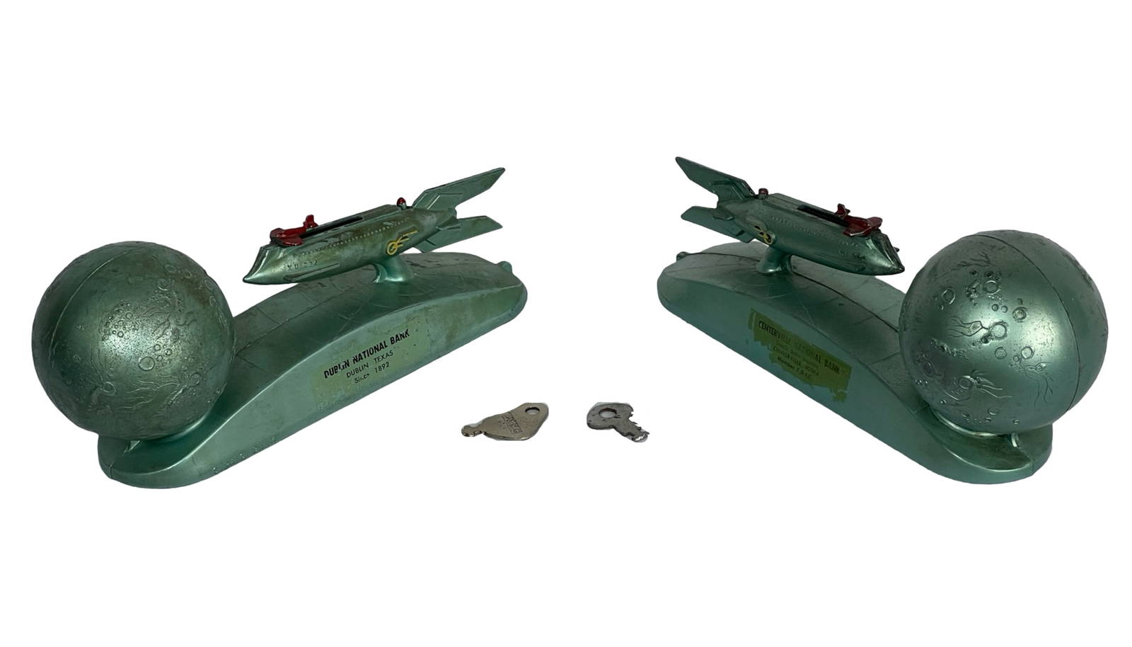 Pair Of 1950s Strato Space Age Rocket Coin Banks Auction