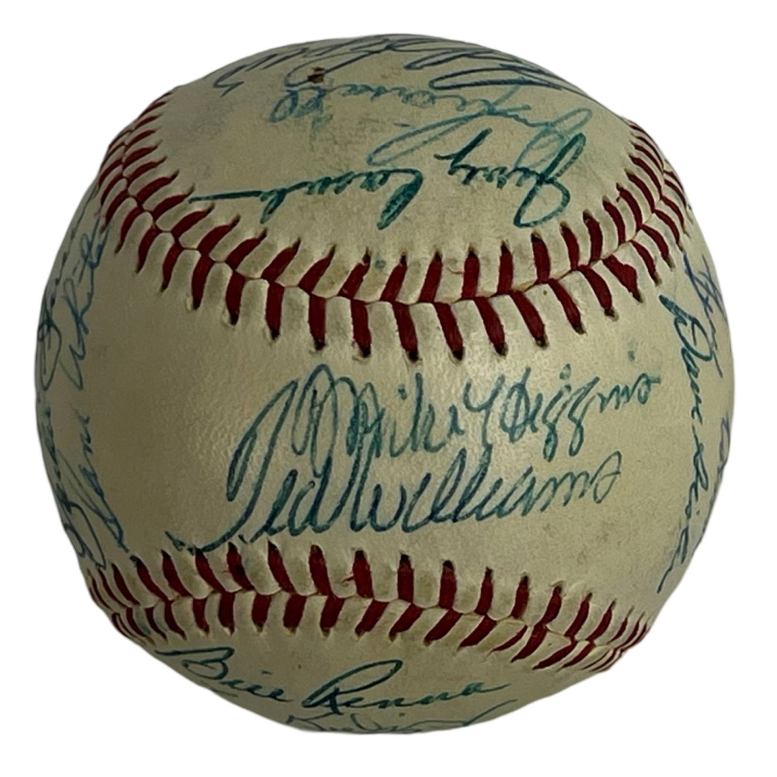 1958 Red Sox Team Signed Baseball Ball 26 Signatu Auction