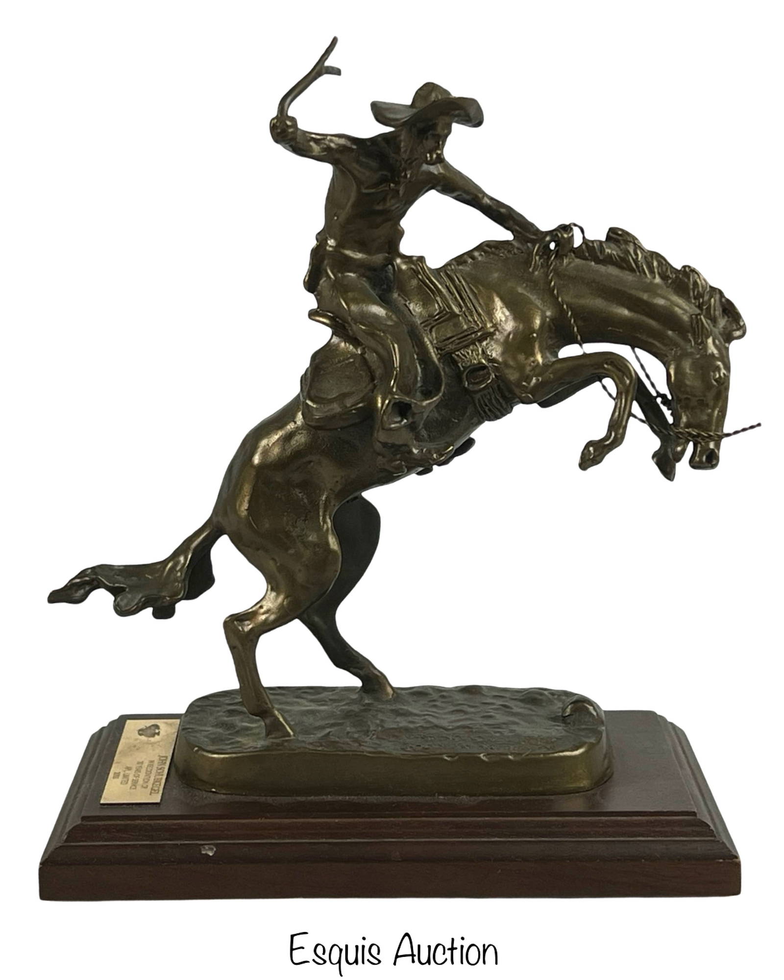 Frederick Remington Bronco Buster Bronze Sculpture Auction