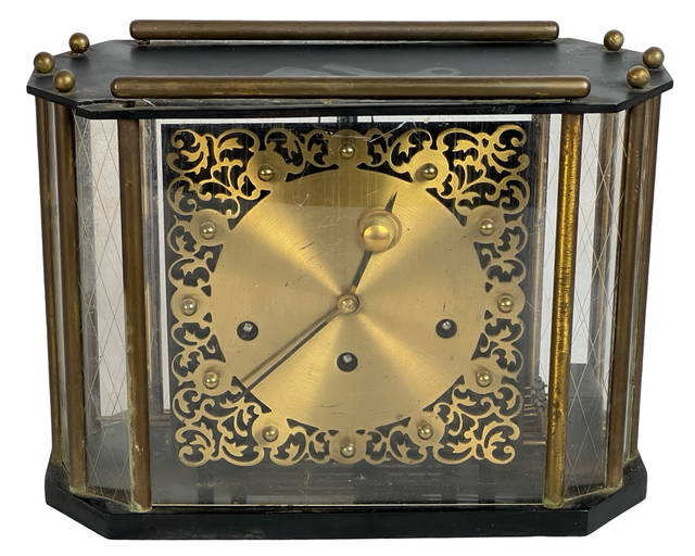 Vintage German Mantel Clock W/ Fhs Movement