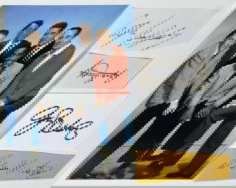 "rat Pack- Set Of 4 Autographes/ Signatures Auction