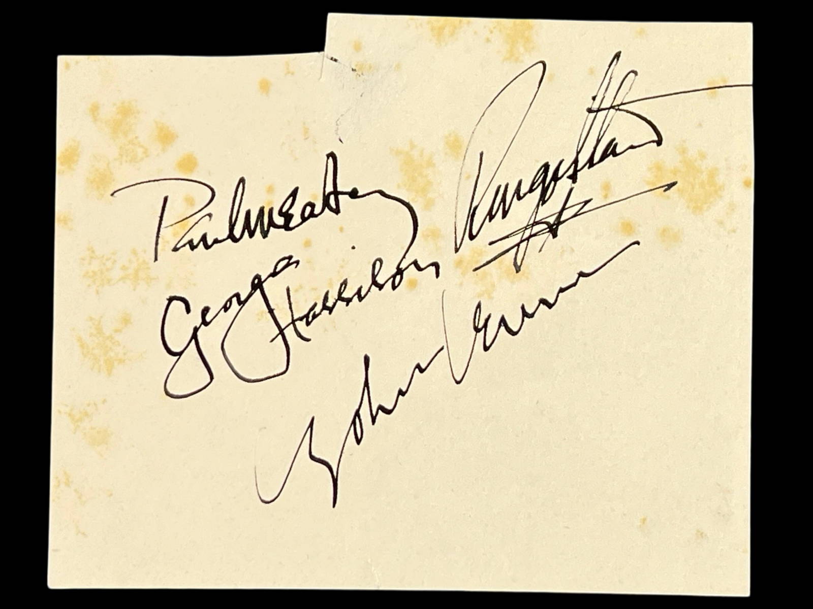 The Beatles - Complete Band Autographs/ Signatures Auction
