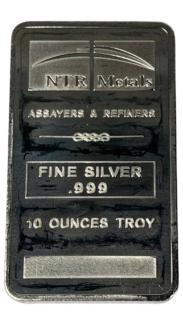 Ntr Metals 10 Troy Oz .999 Fine Silver Bar Auction
