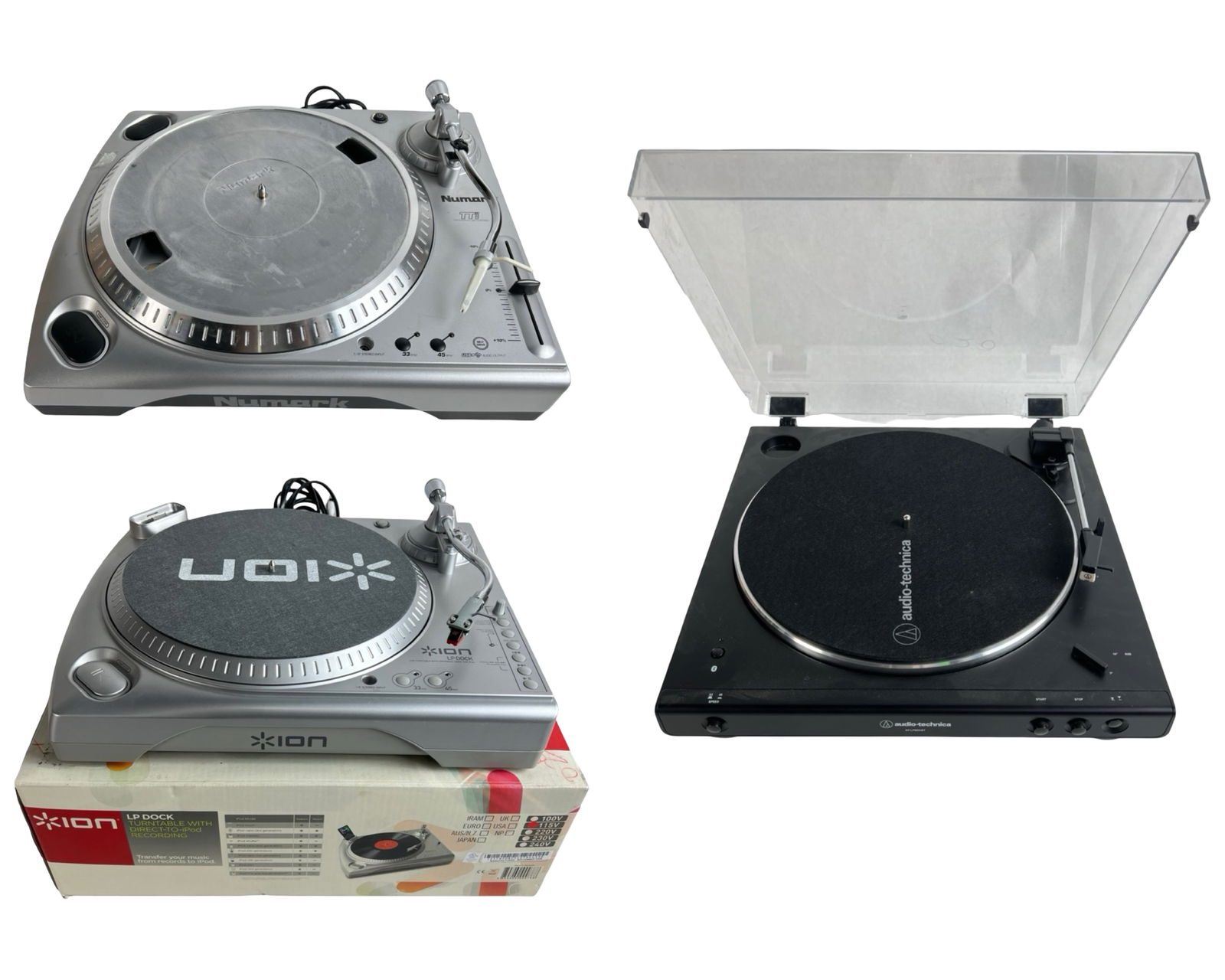 Lot Of 3 Turntables - Numark Ion Lp Audio-technica - Jun 24, 2025 ...