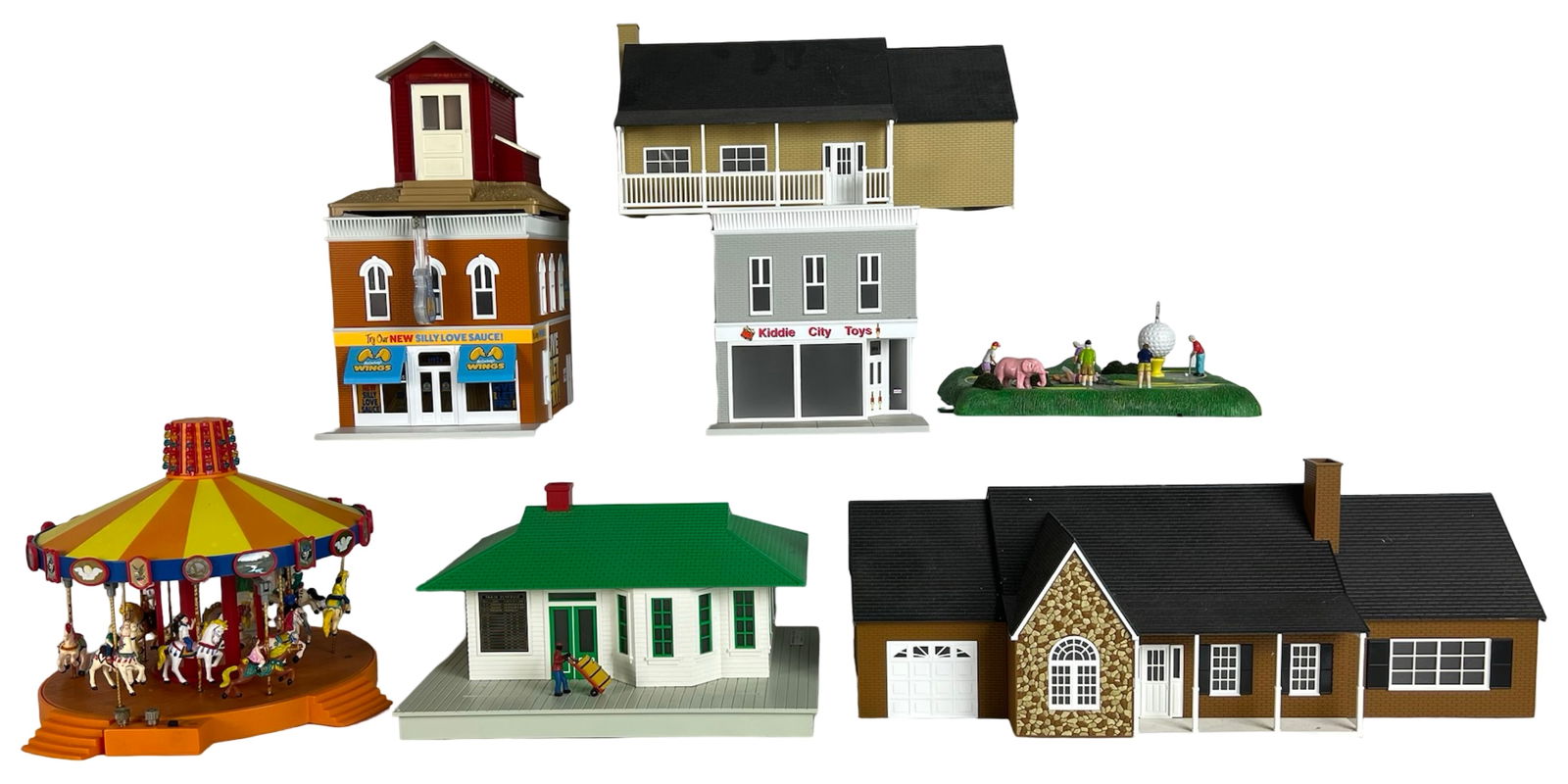 Lionel Buildings Lot - Carousel, Houses, Stores, Auction