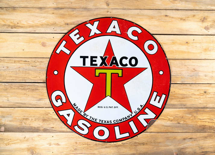 42" Texaco Star Texaco-Gasoline SS Porcelain Sign 8.25 - Sep 18, 2021 ...