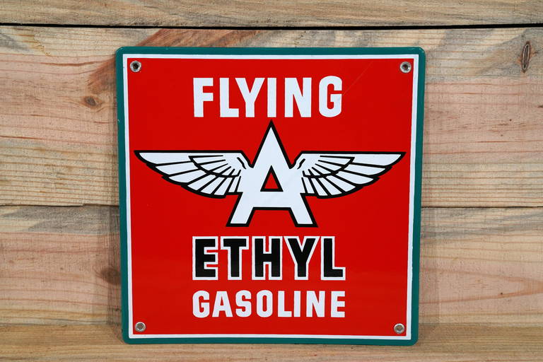 Flying A Ethyl Gasoline SS Porcelain Pump Sign TAC 9.75 - Mar 19, 2022 ...