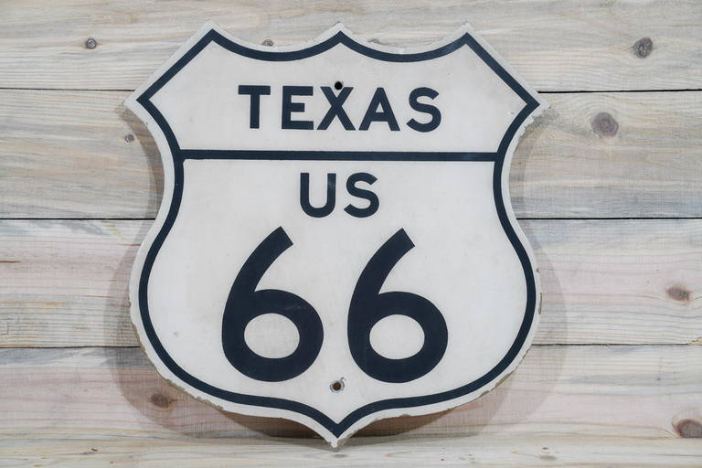 Texas Us Route 66 Metal Shield Sign Tac 8