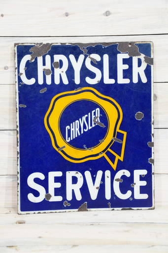 Chrysler Service Ribbon Logo Ds Porcelain Sign Tac 6