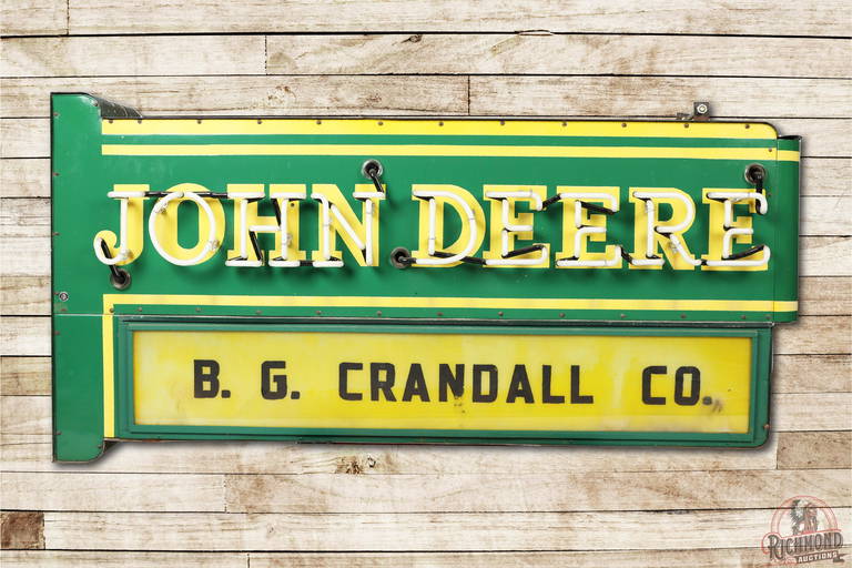 John Deere Ds Porcelain Neon Sign W/ Privilege Panels