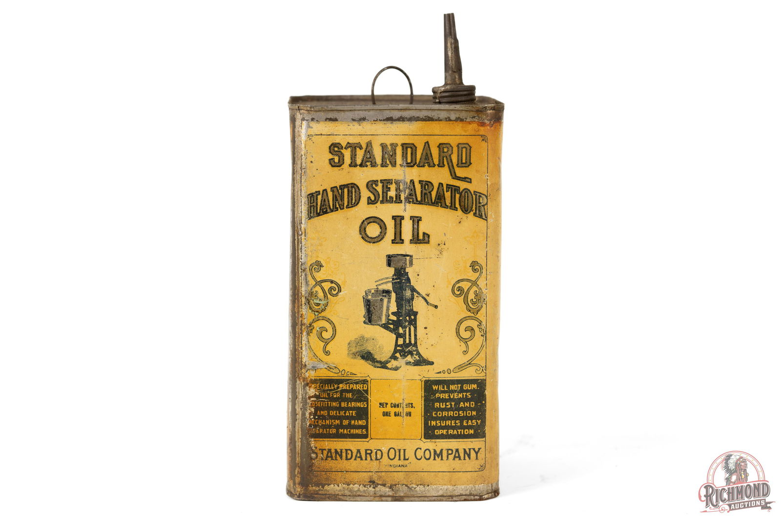 Standard Hand Separator Oil One Gallon Square Metal Can