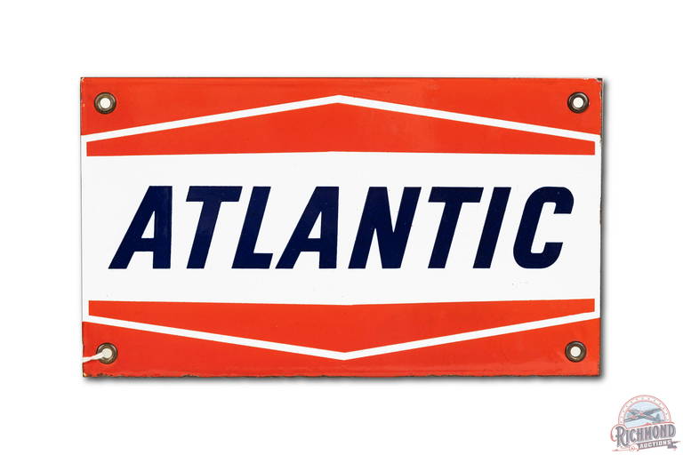Atlantic Porcelain Gas Pump Sign