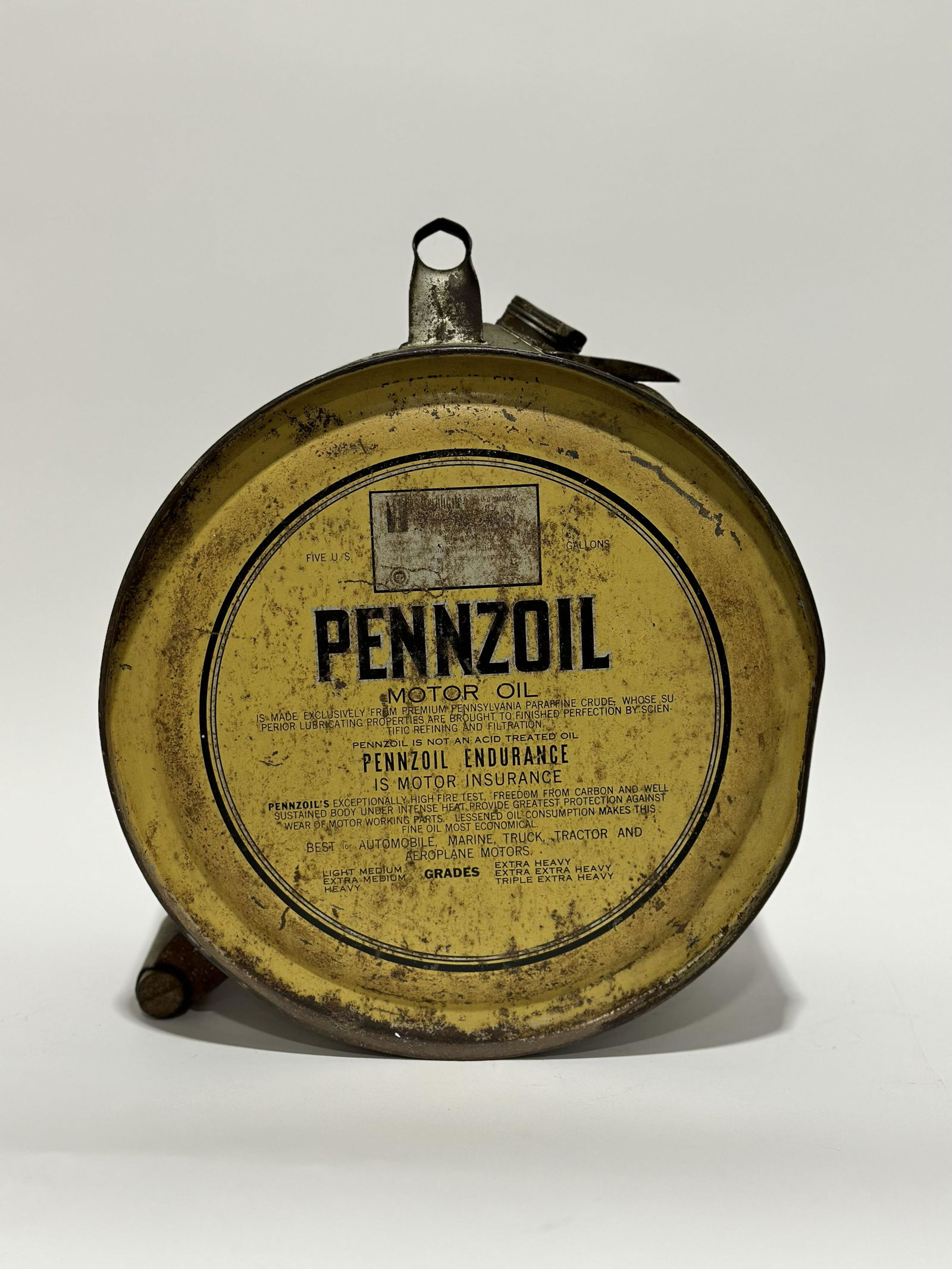 Pennzoil Motor Oil 5 Gallon Rocker Oil Can