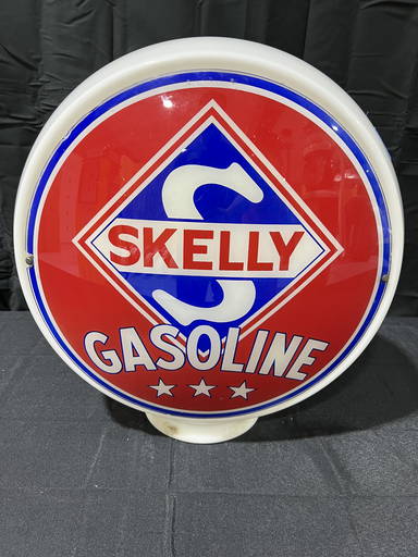 Skelly Gasoline Complete 13.5" Gas Pump Globe