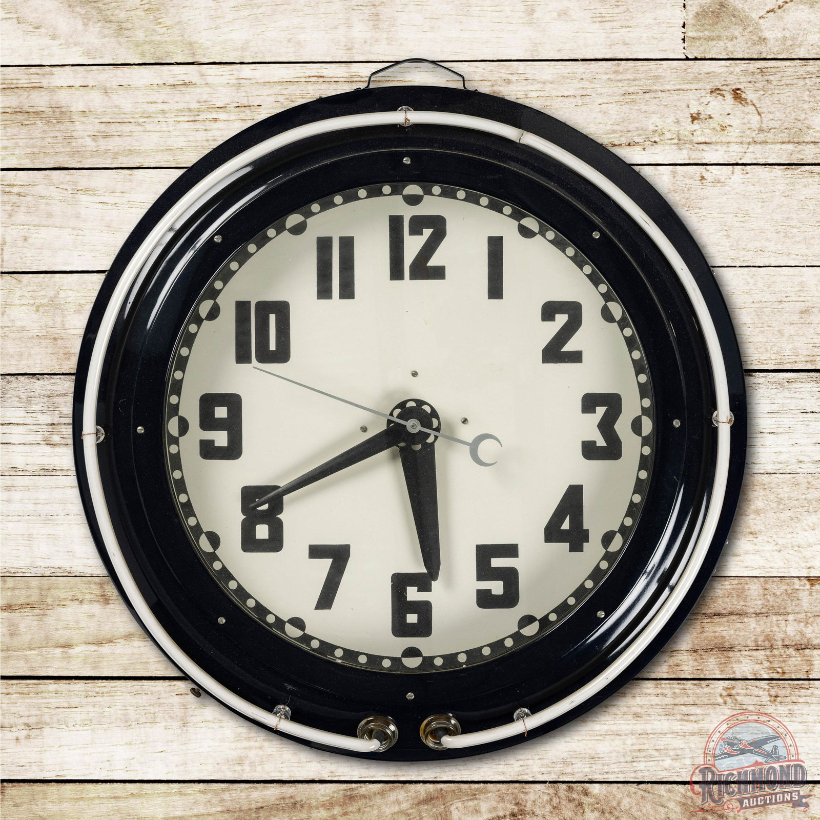 Electric Neon Clock Co. Cleveland Neon Clock Auction