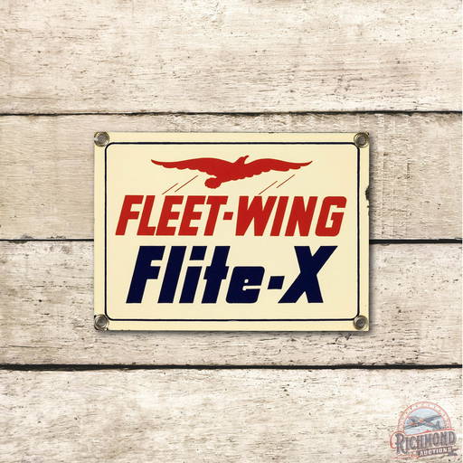 Fleet Wing Flite X Aviation Porcelain Pump Plate Sign