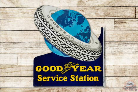 Goodyear All Weather Porcelain Flange Sign