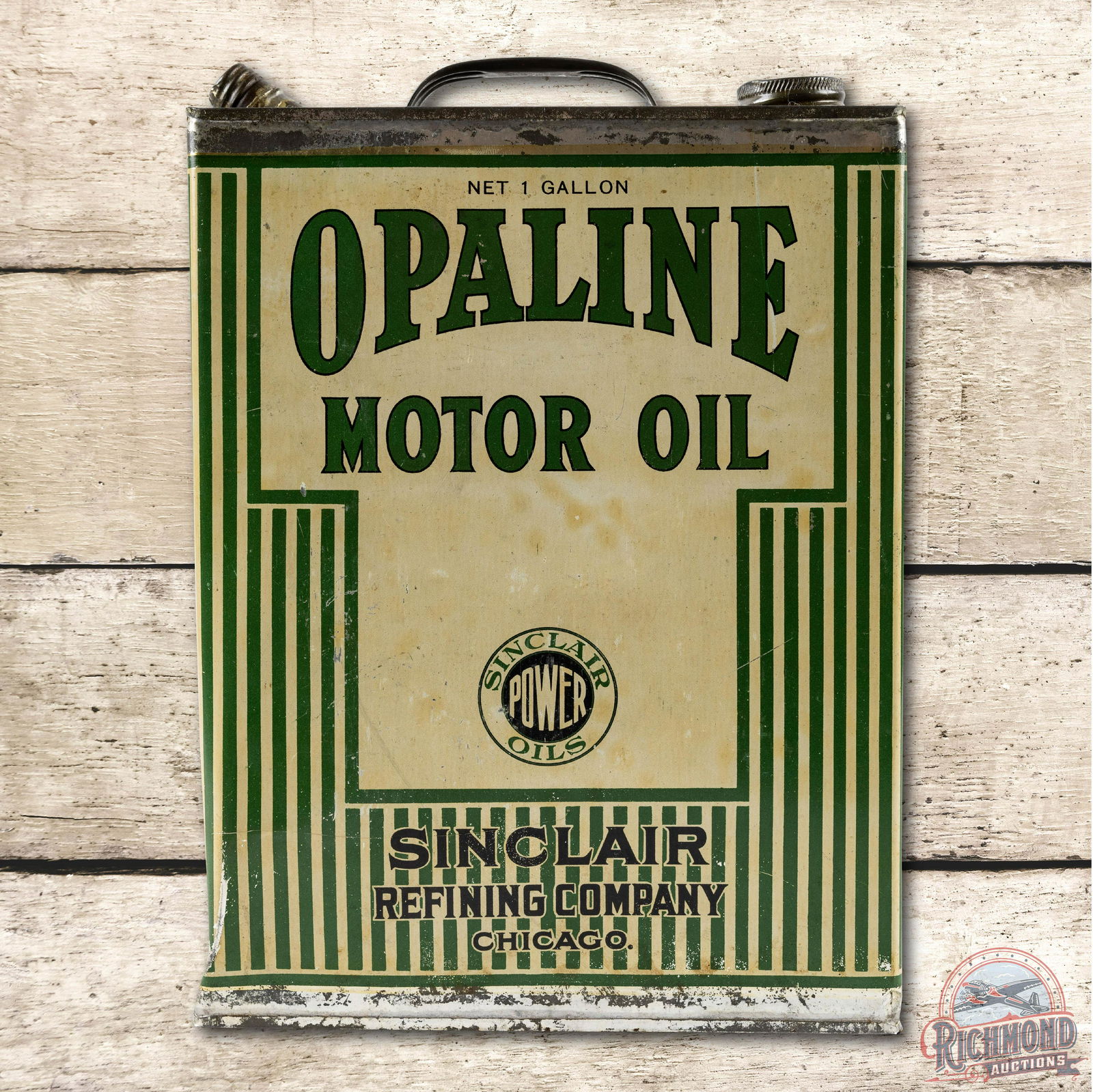 Sinclair Power Oils Opaline Motor Oil Flat 1 Gallon Oil Can Auction