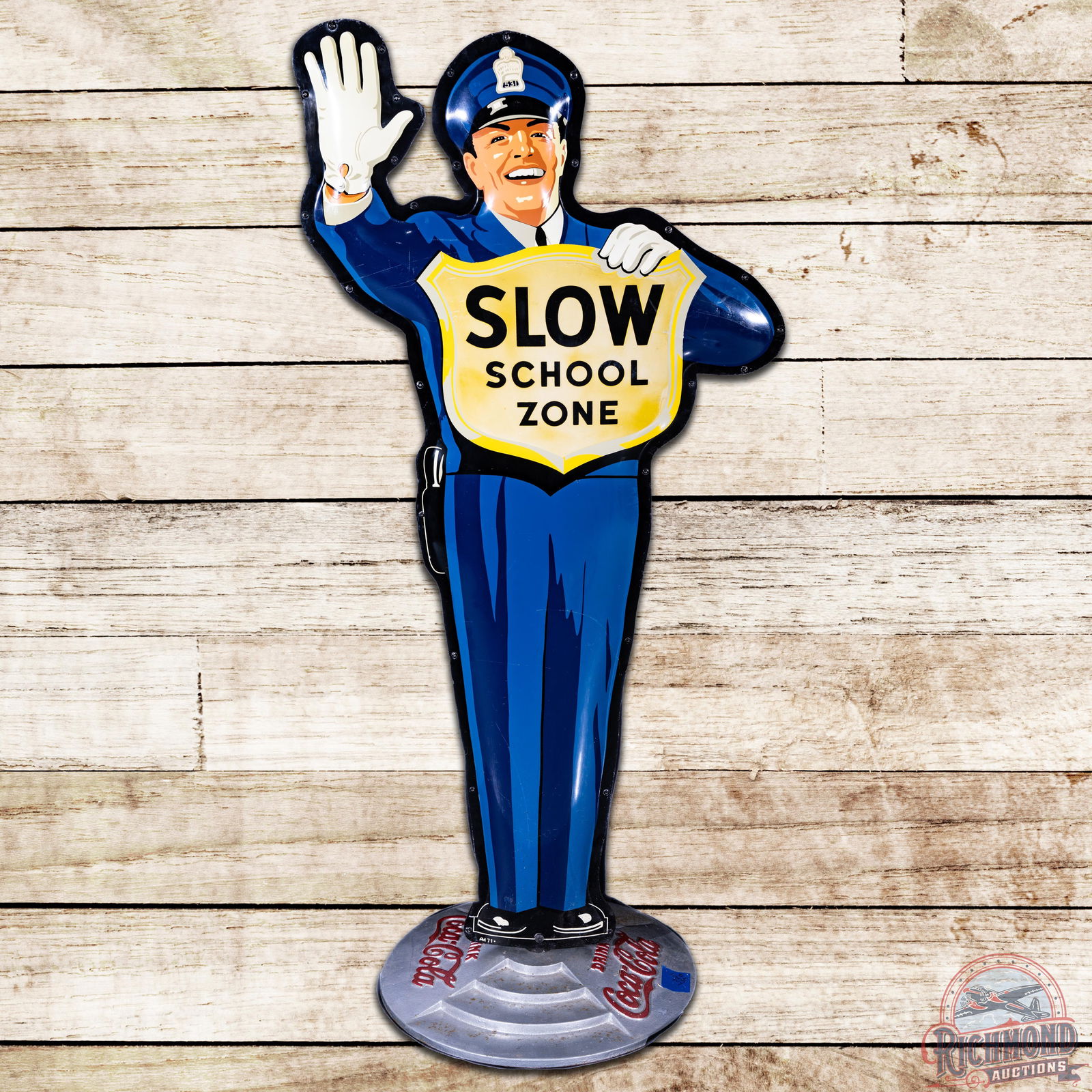 Coca Cola Slow School Zone Policeman Thank You Resume Speed Dst Sign ...