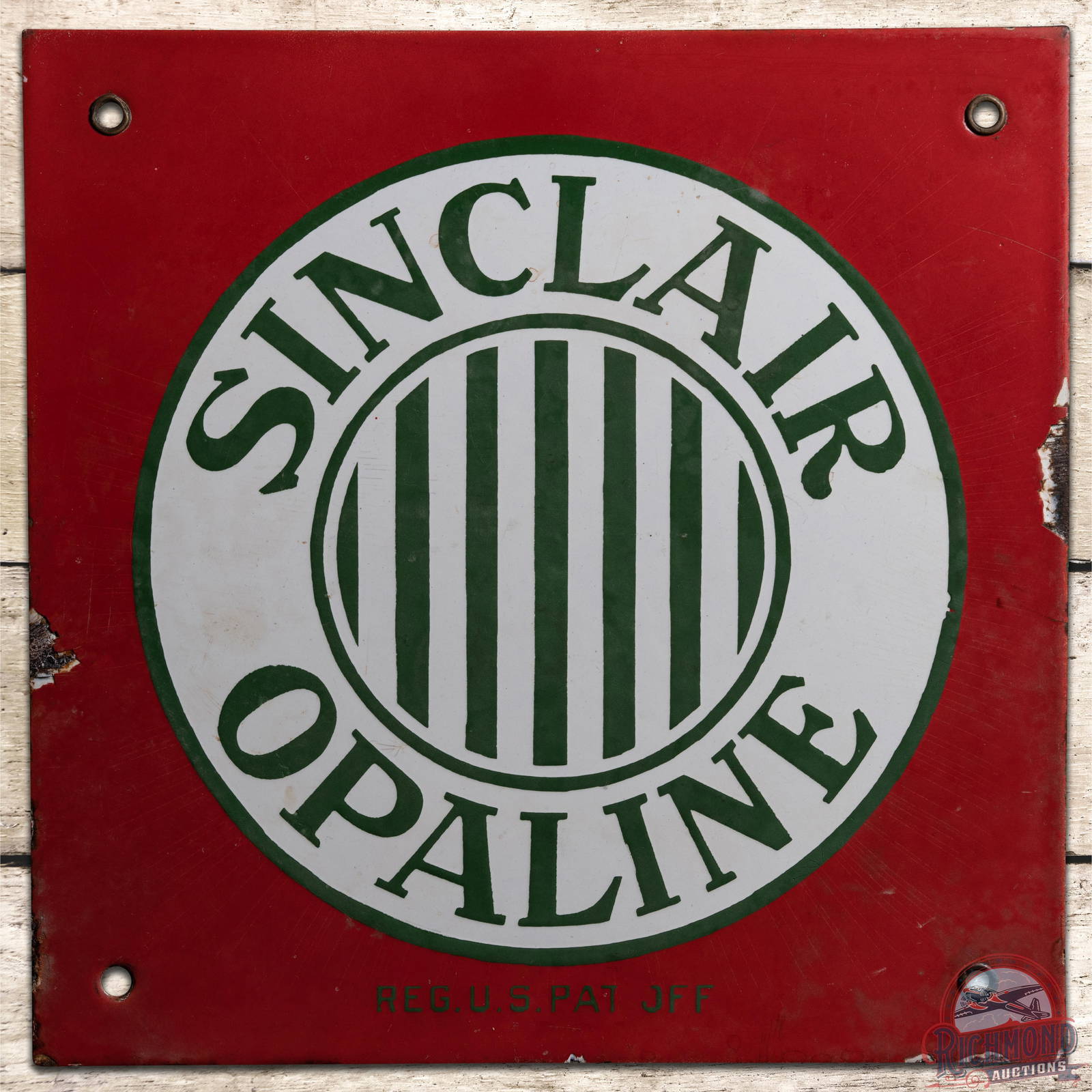 12" Sinclair Opaline Ssp Lubester Sign - 7.5 Auction