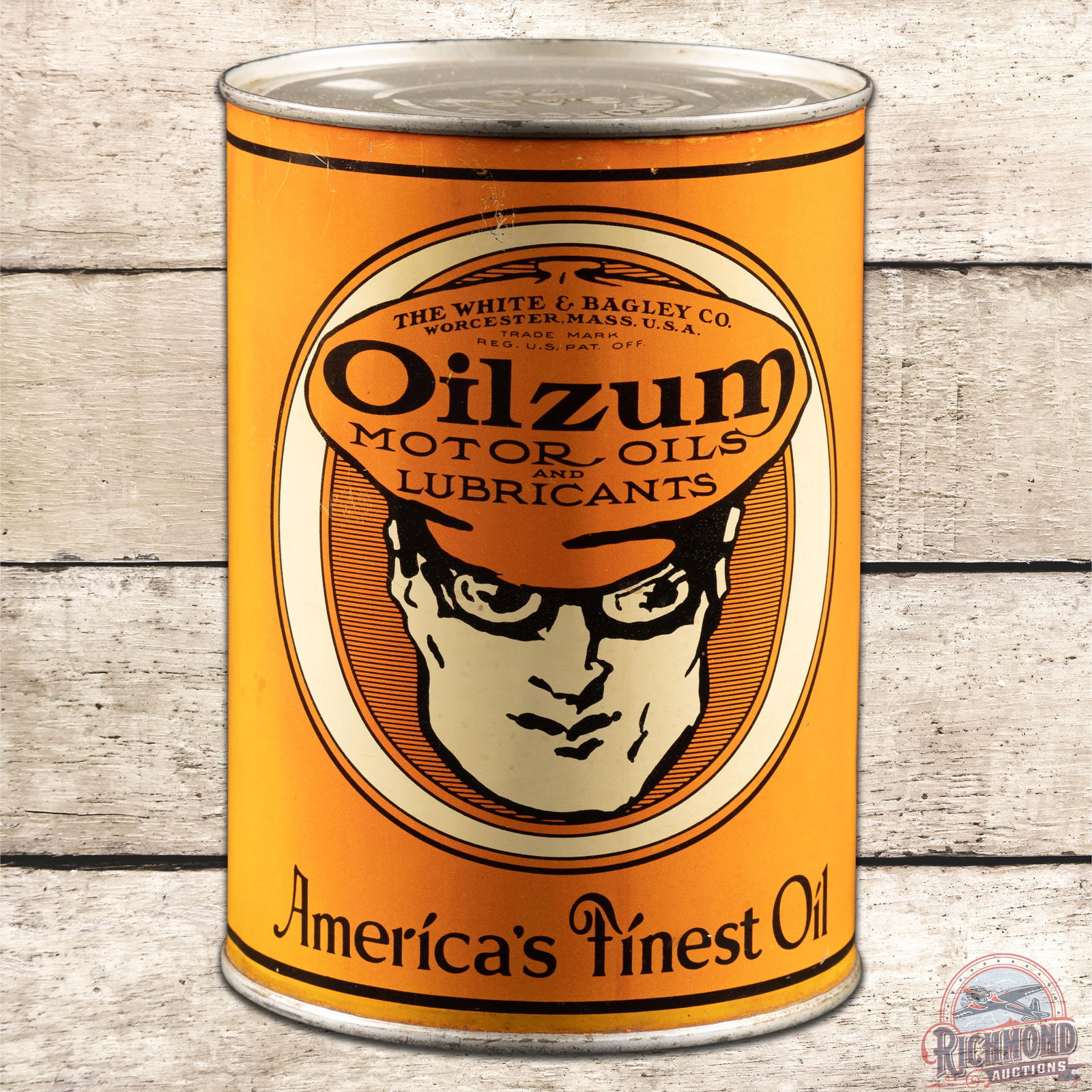 Oilzum America's Finest Oil Metal Quart Can - 8.25 Auction