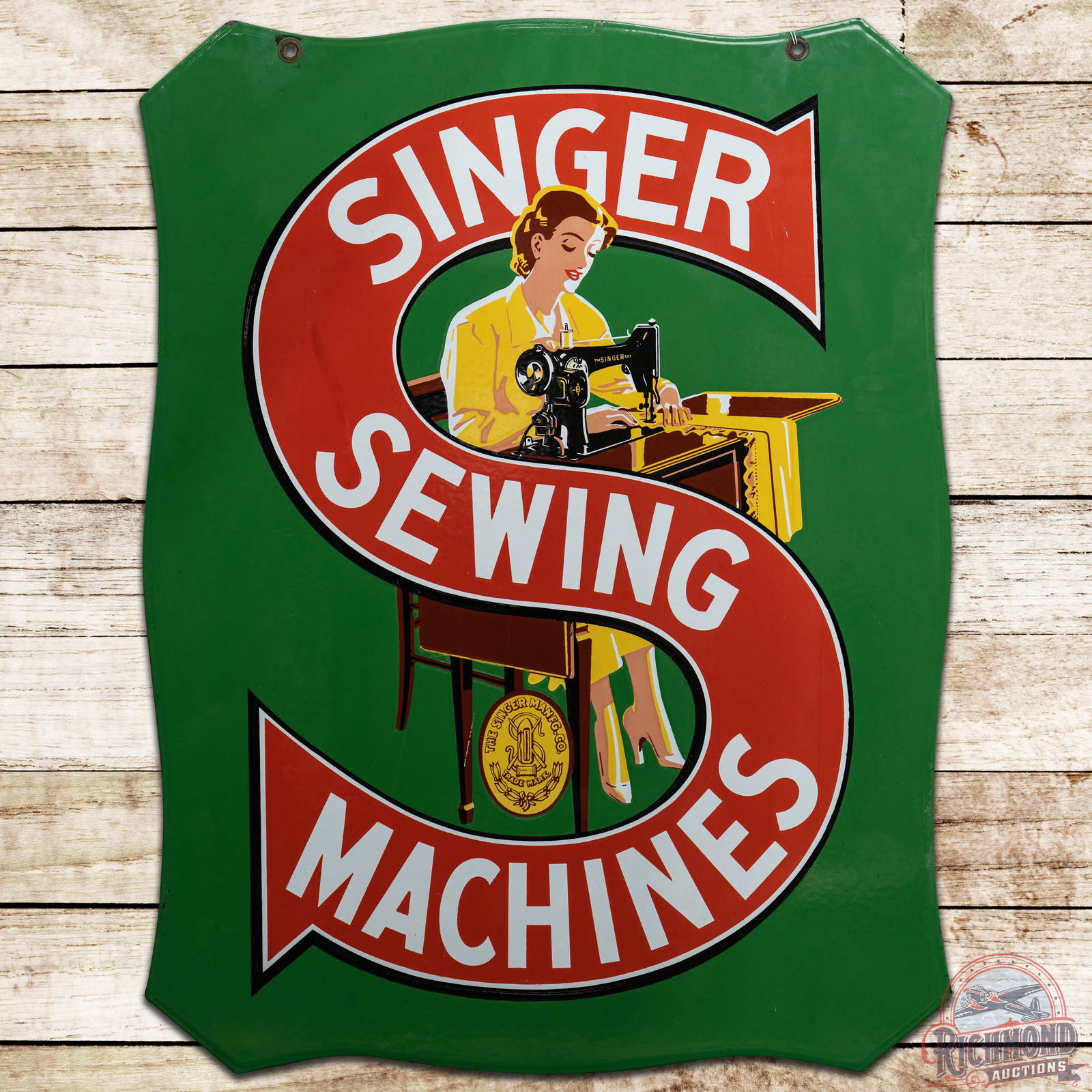 Singer Sewing Machines Dsp Sign - 9 & 8.75 Auction