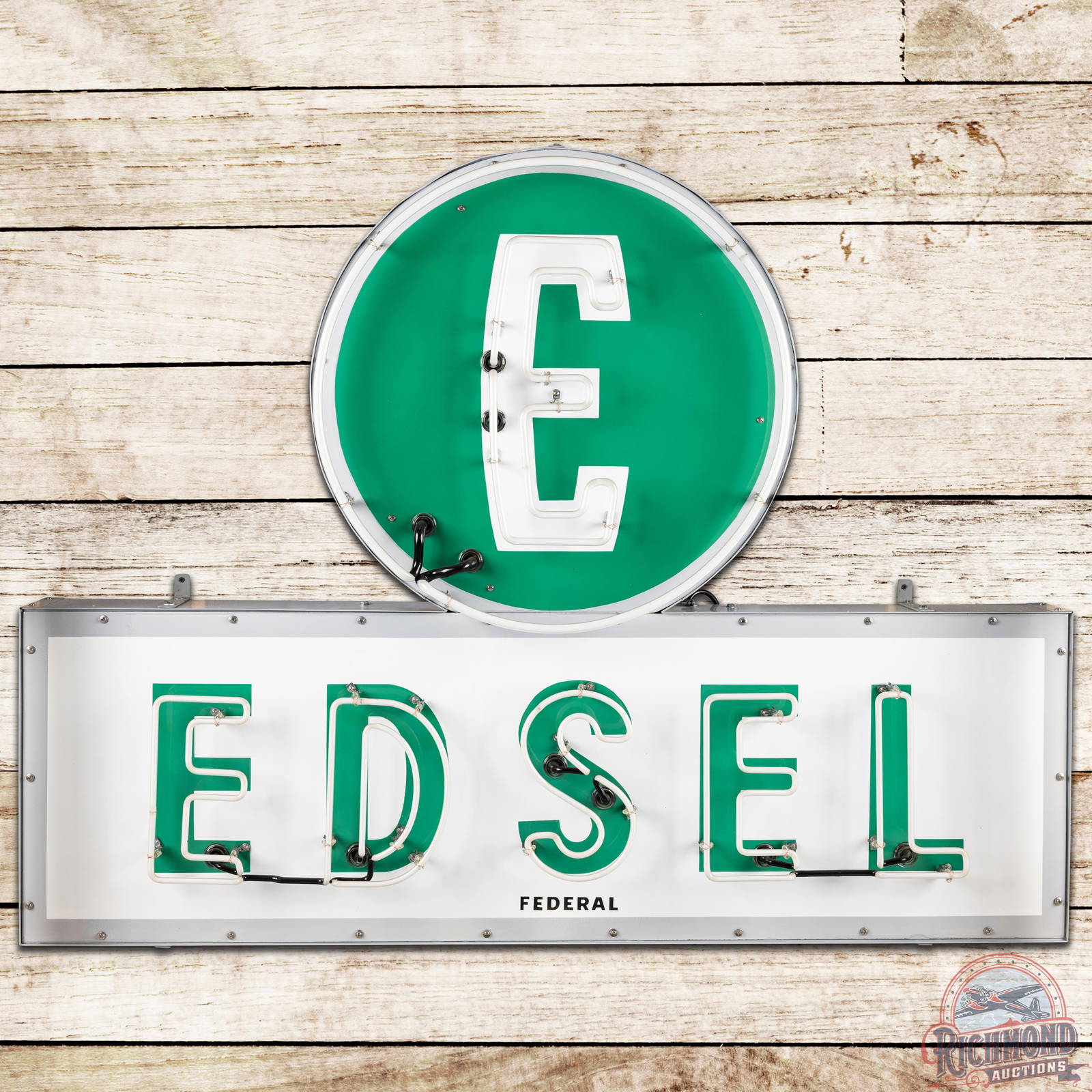 Rare Ford Edsel Ssp Federal Neon Sign - 9.5 Auction