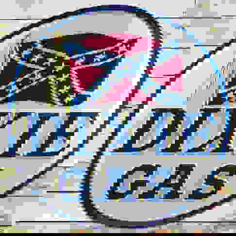 1960's 6' Dixie Gas Embossed Lighted Service Station Sign W/ Logo - 8. ...