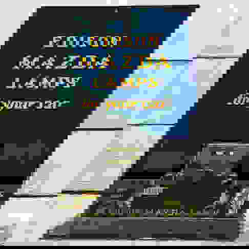 Edison Mazda Lamps For Your Car Lighted Tin Display - 7.5 Auction