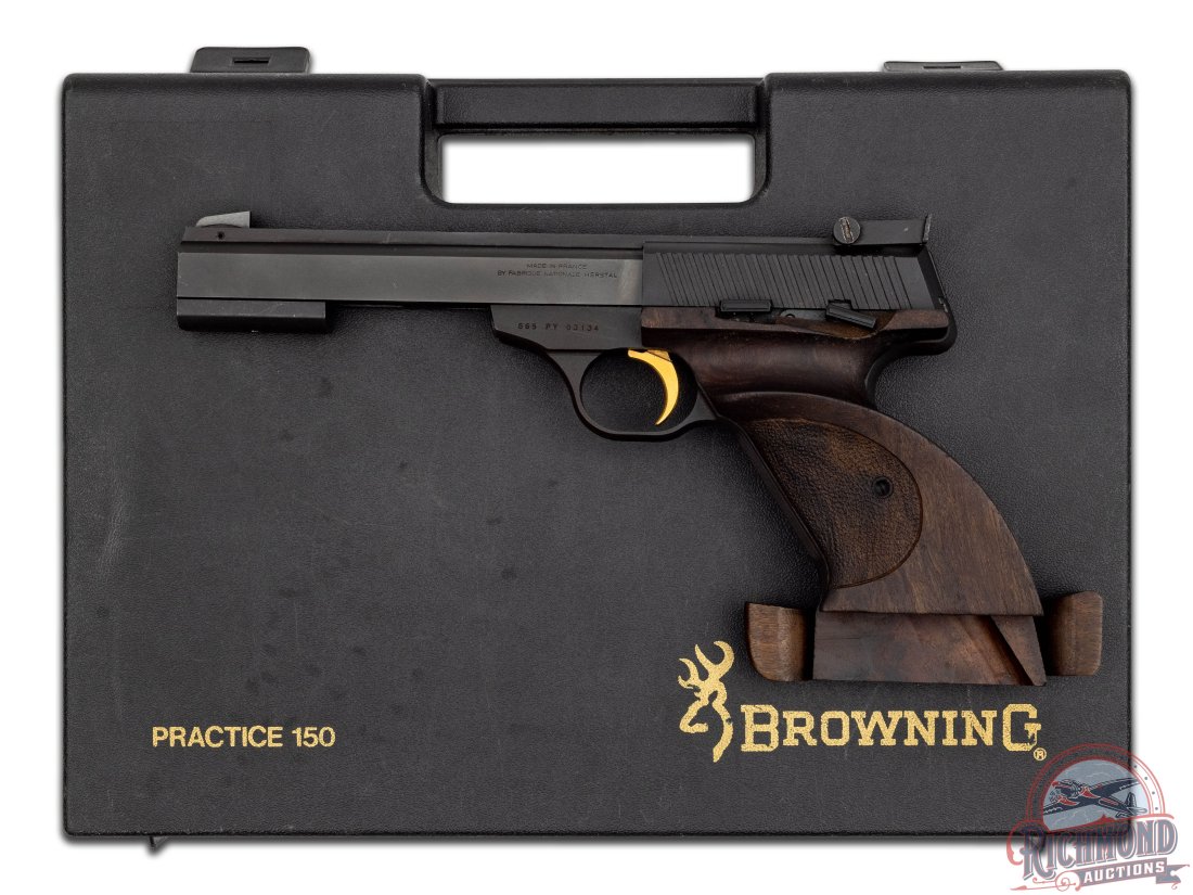 Scarce Browning International Medalist Semi Auto Pistol & Factory Case Auction