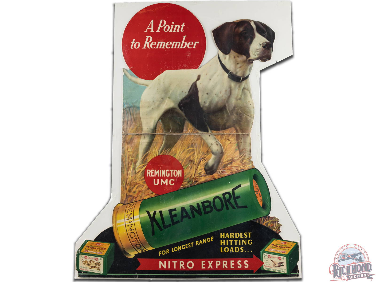 Remington Umc Kleanbore Nitro Express Shotgun Shell Die Cut Carboard ...