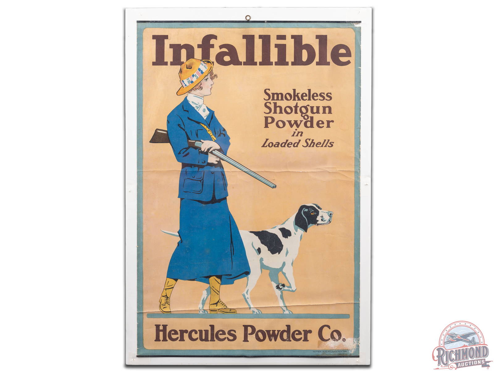 Hercules Powder Co. "infallible Smokeless Shotgun Powder" Paper Poster ...