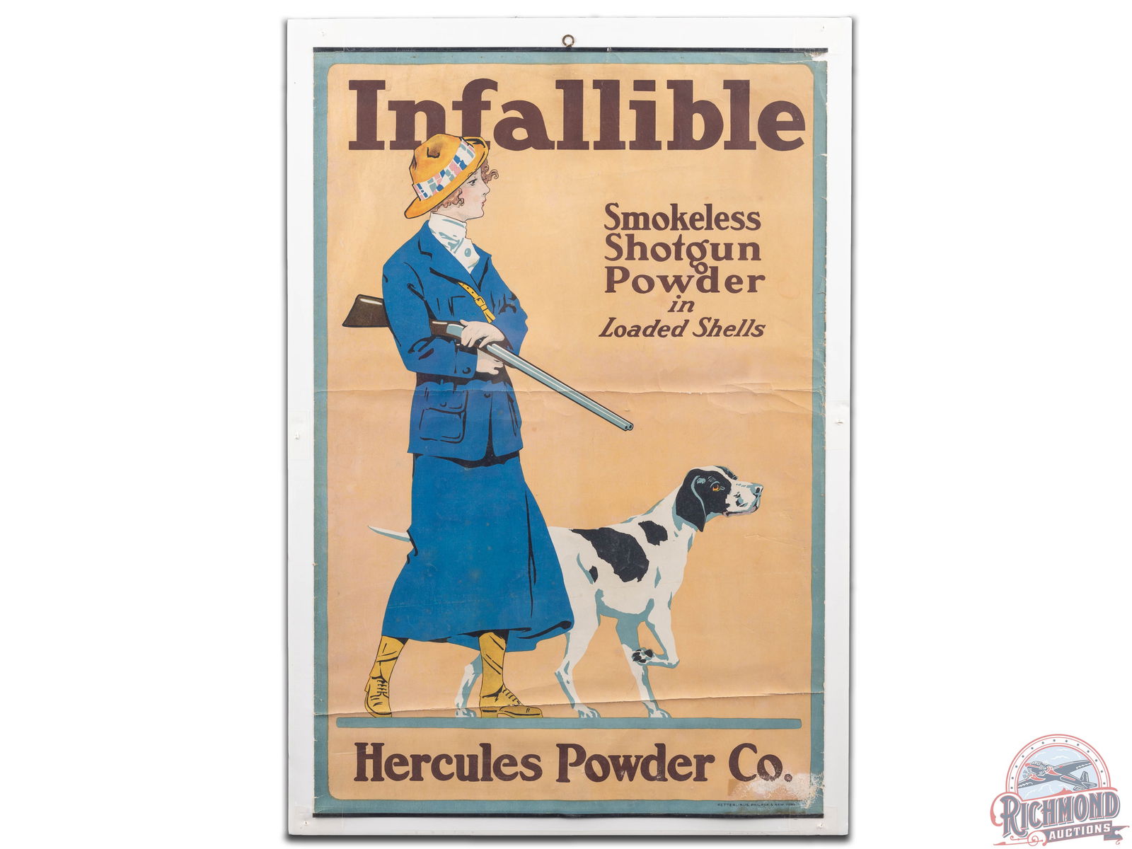 Hercules Powder Co. "infallible Smokeless Shotgun Powder" Paper Poster ...