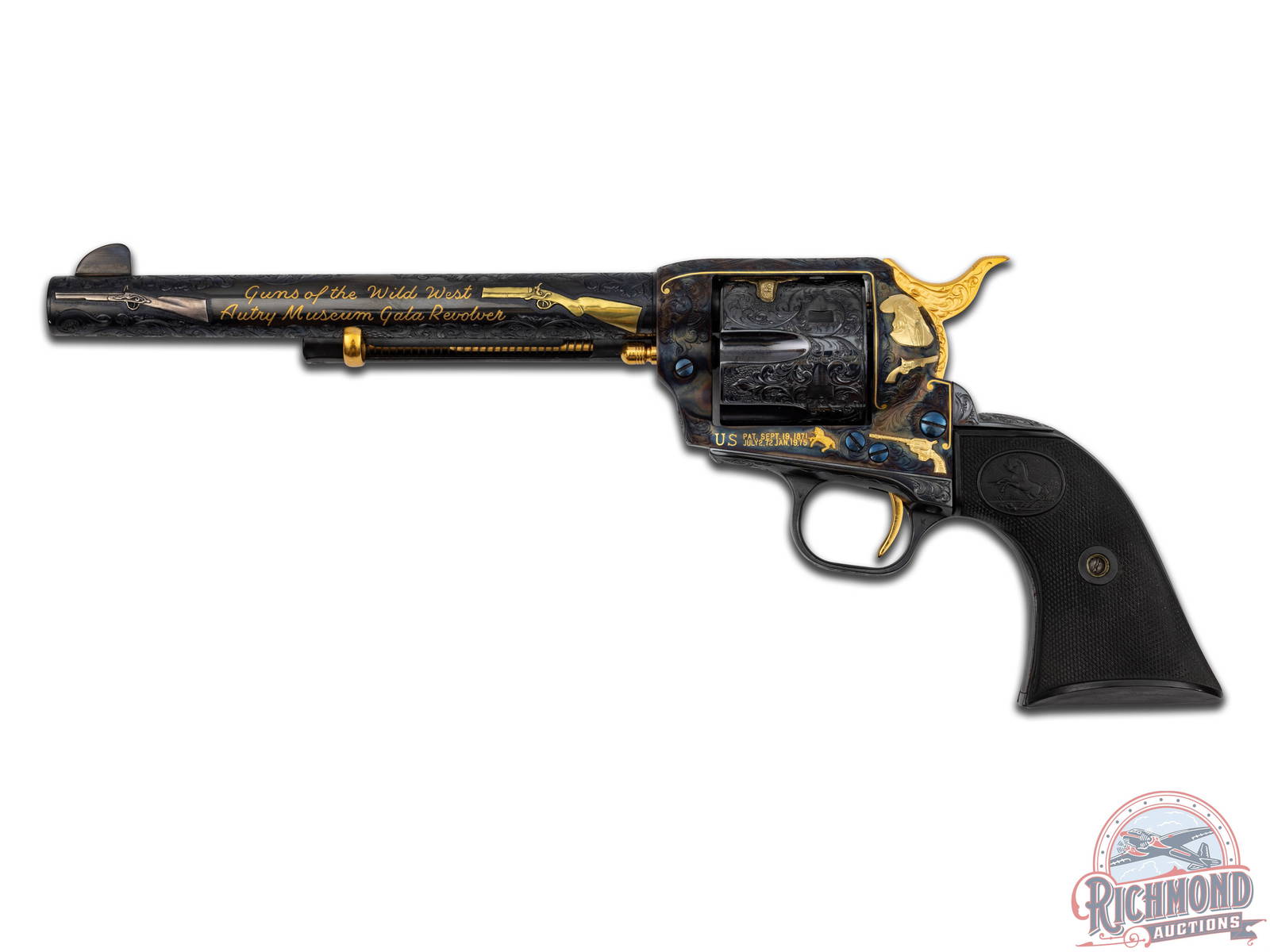 Alvin White Engraved & Gold Inlaid 1996 Gene Autry Western Heritage ...