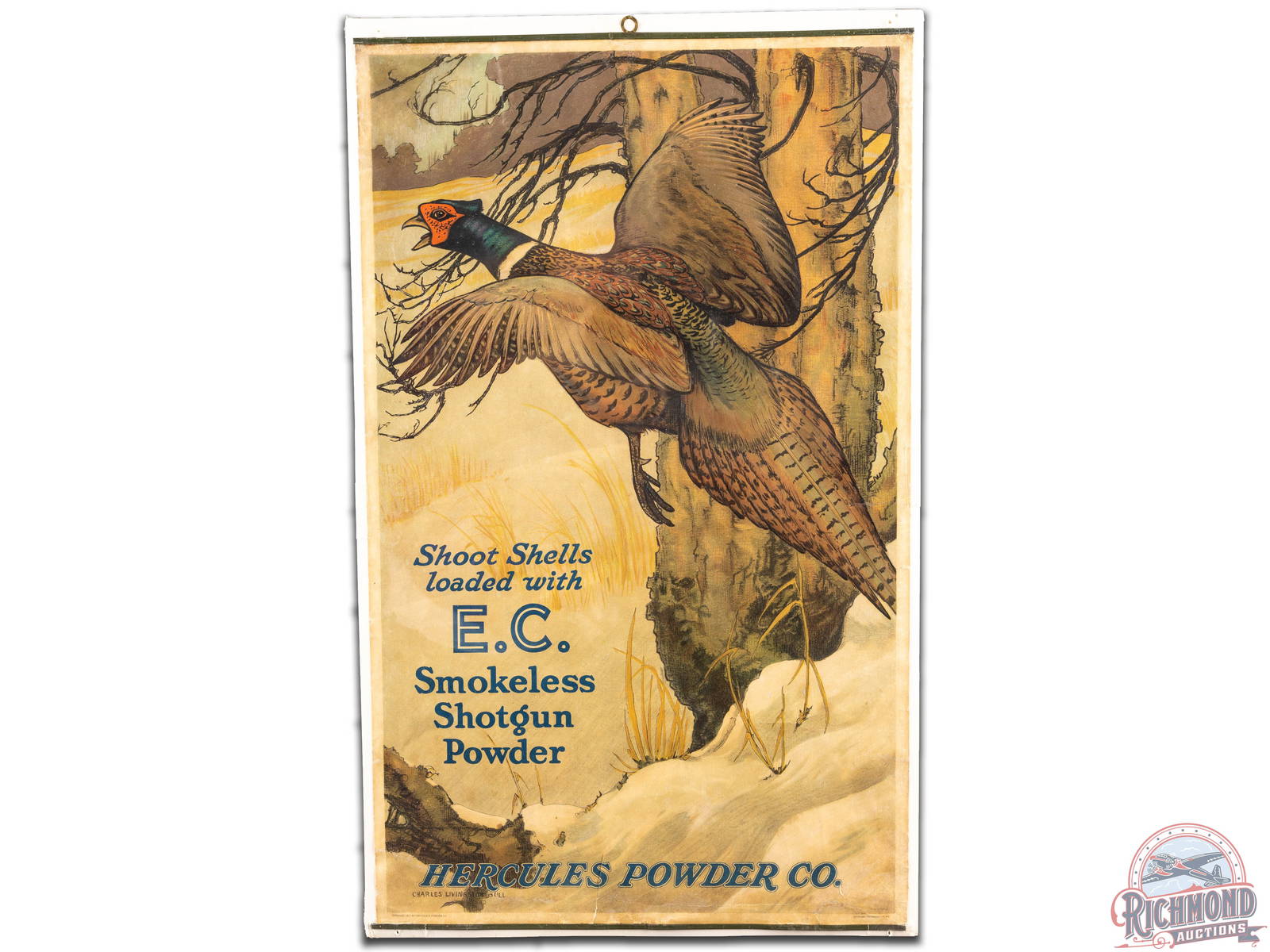 1917 Hercules Powder Co. "shoot Shells Loaded With E.c." Paper Poster ...