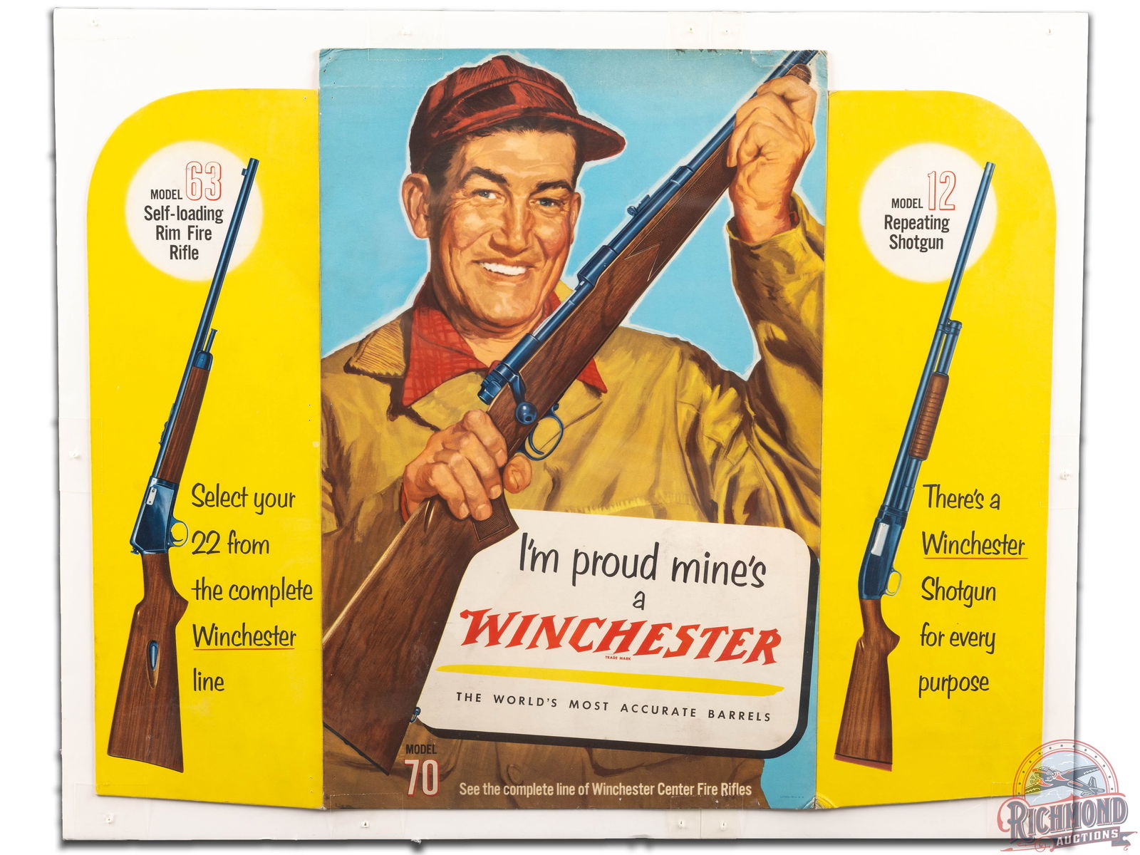 Winchester "i'm Proud Mine's A" Model 63 & 12 Rifles & Shotguns ...