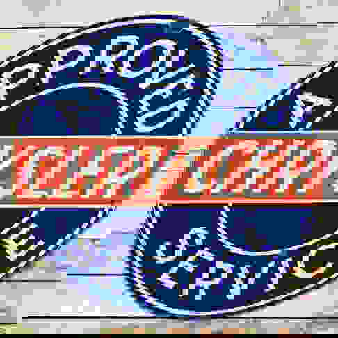 Chrysler Approved Service 30" Ds Porcelain Sign Auction