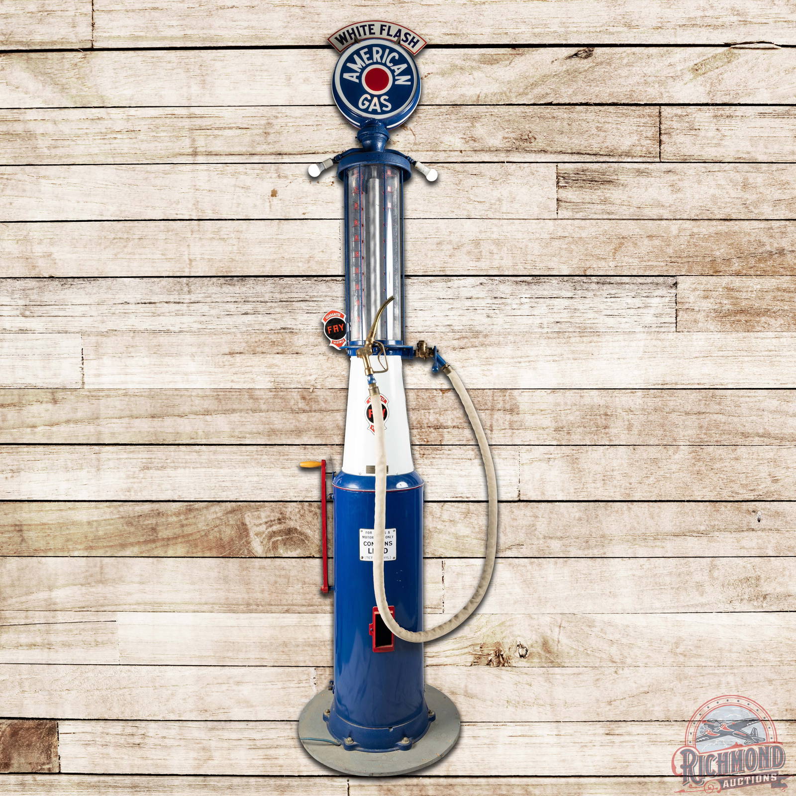 Correct Measure Tall 10 Gallon Visible Gas Pump Restored American Auction