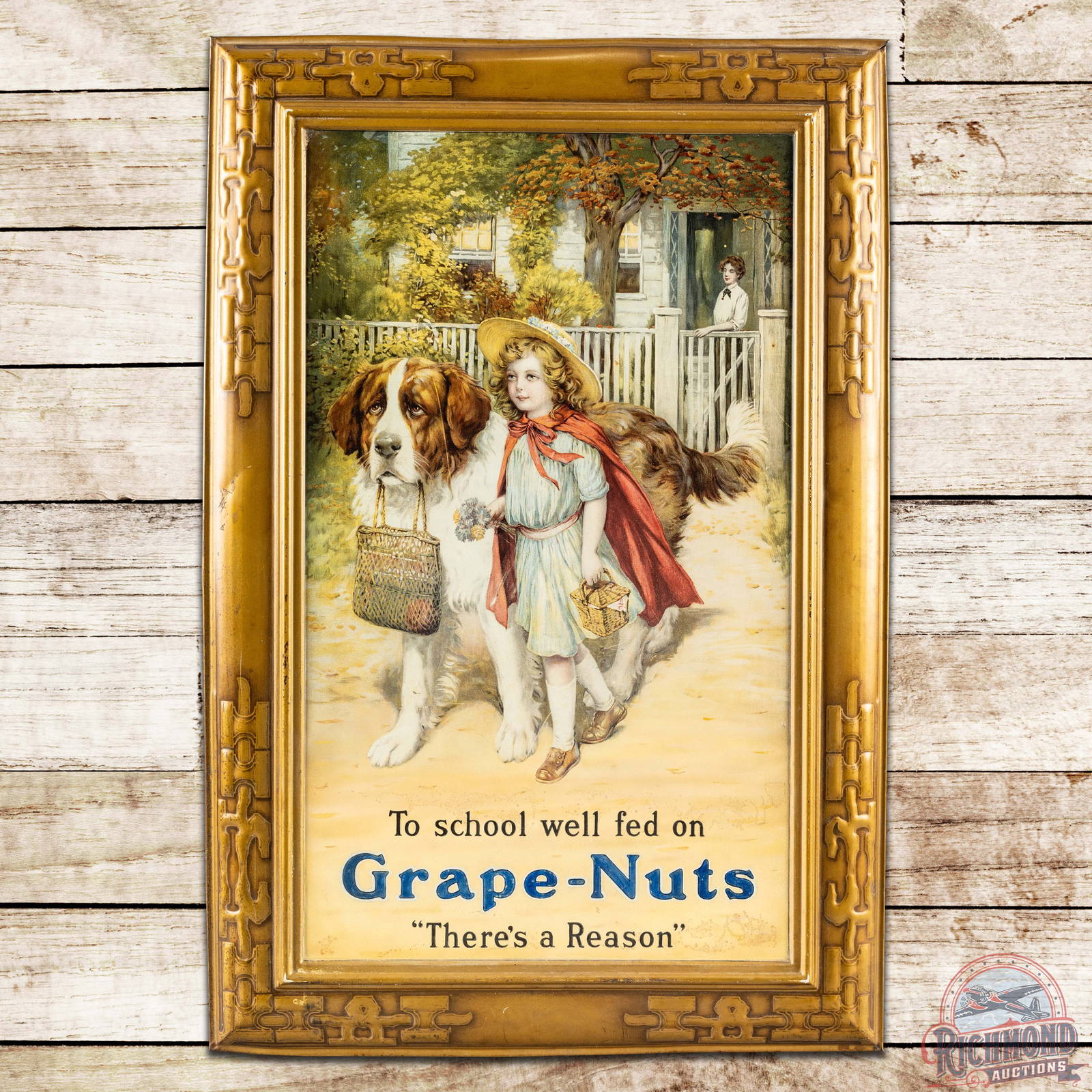 Iconic Grape Nuts "there's A Reason" Sst Litho Sign Auction