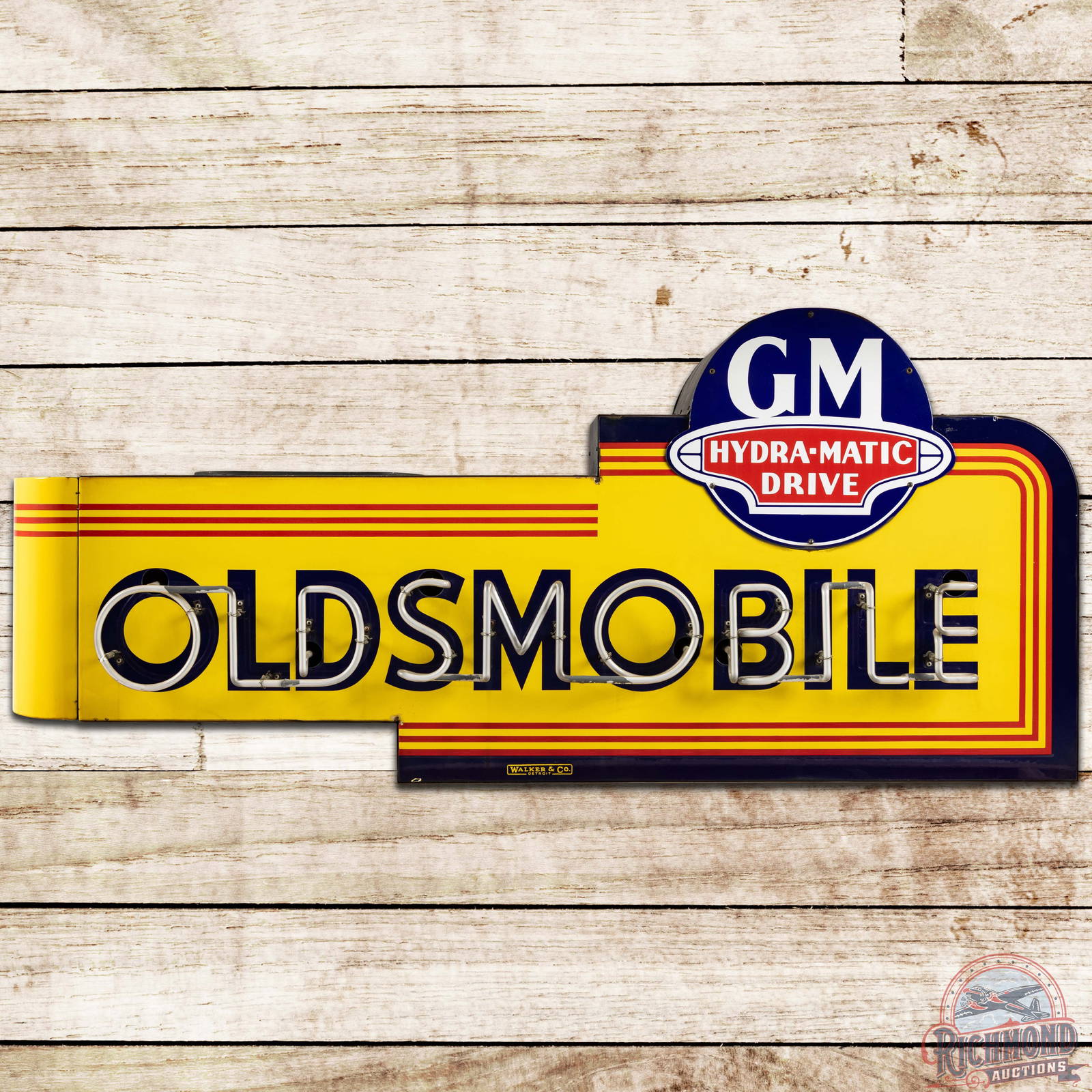 Exceptional 6' Oldsmobile Gm Hydra-matic Drive Multi-piece Ds Porcelain ...