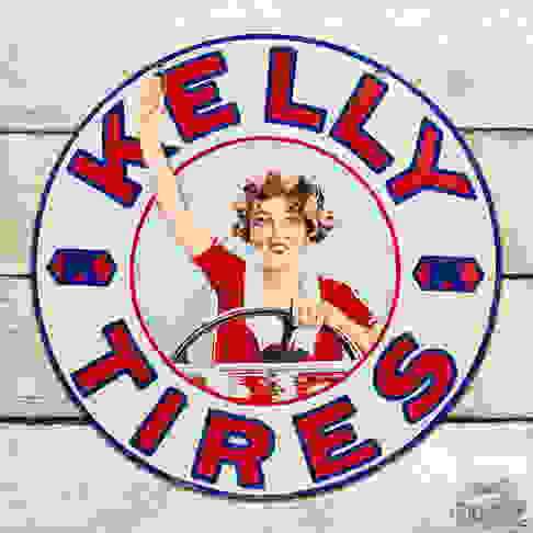 Kelly Tires 24" Dst Sign Featuring Lotta Miles Auction