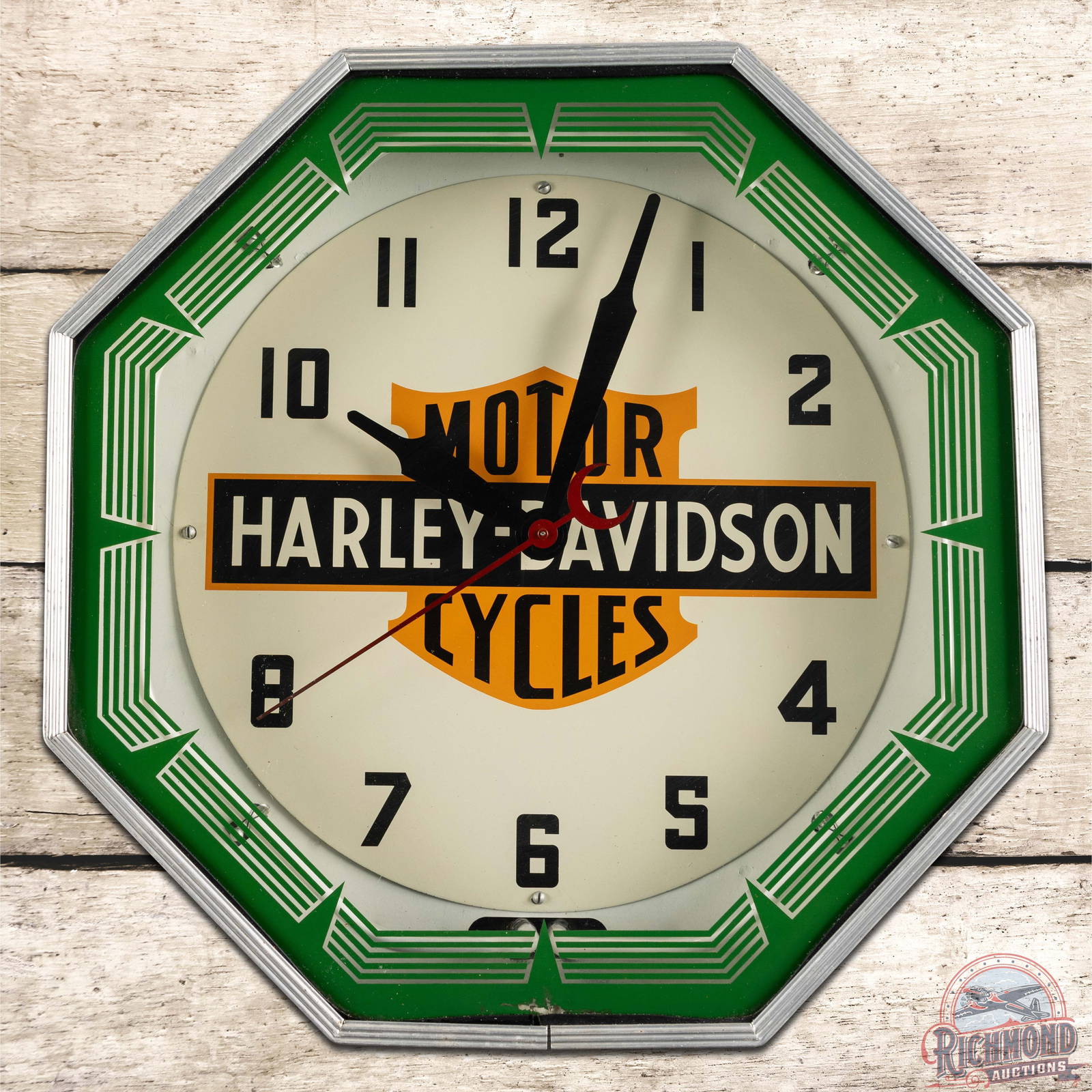 Rare Harley Davidson Motorcycles Dealership Octagon Neon Advertising ...