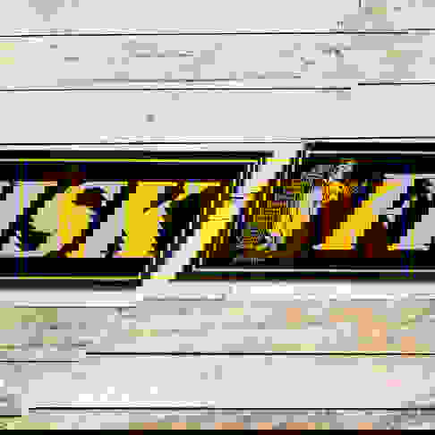 Fisk Tires Horizontal Sst Sign W/ Fisk Boy & Tire Logo Auction