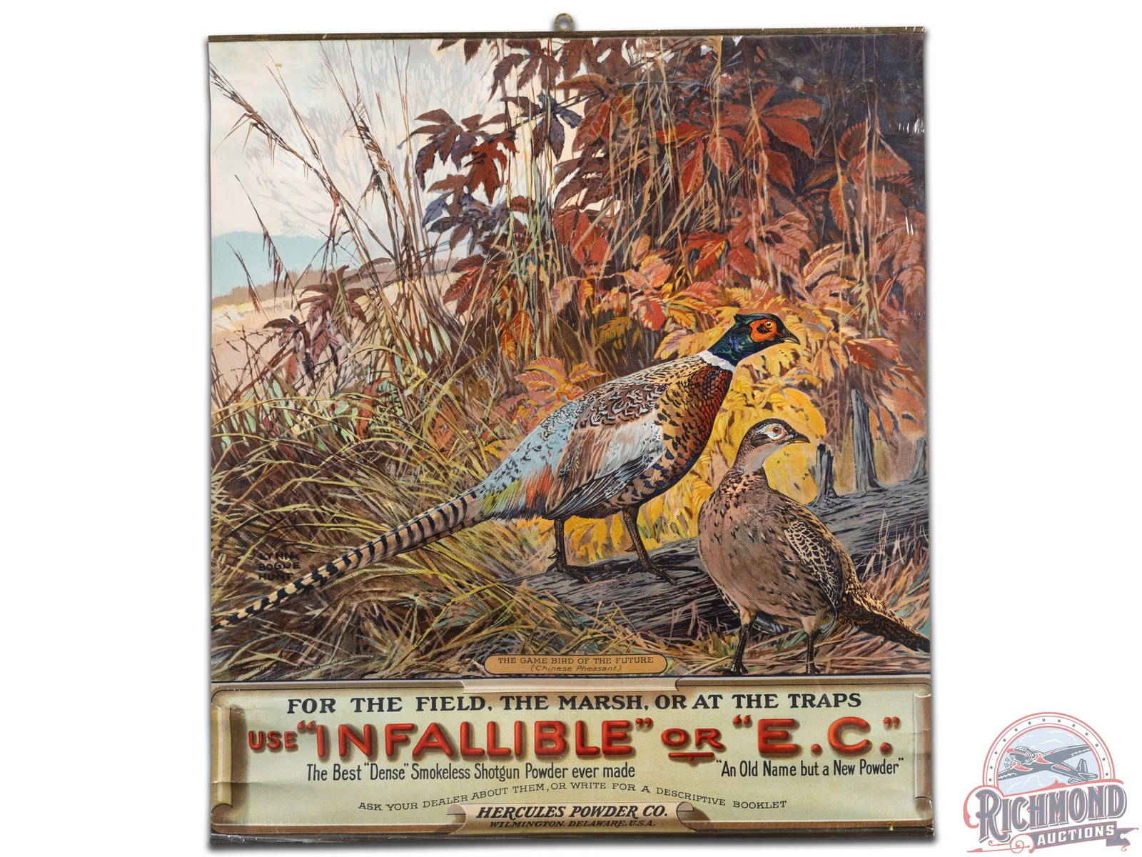 Hercules Powder Co. "use Infallible Or E.c." Paper Poster Sign Auction