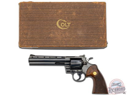 1971 Colt Python 2.5" Nickel .357 Magnum Double Action Revolver Auction