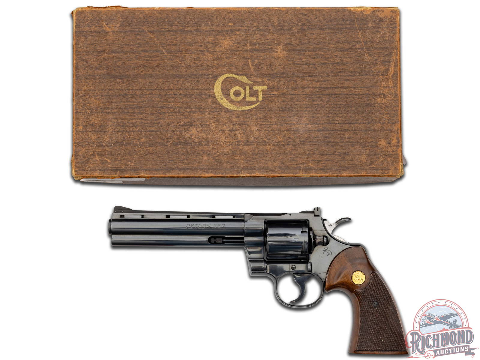 1969 Colt Python 6" Blued .357 Magnum Double Action Revolver In ...