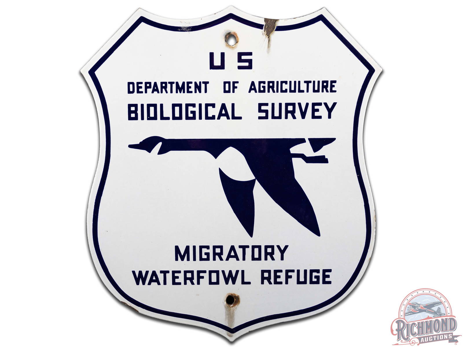 U.s. Department Of Agriculture Migratory Waterfowl Refuge Porcelain ...