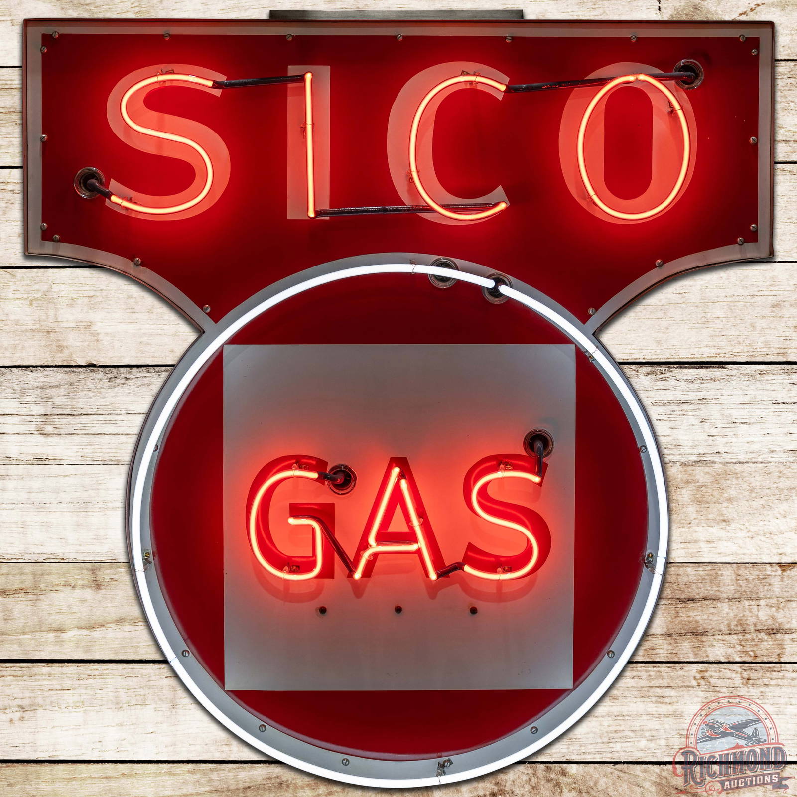 Sico Gas Dsp Keyhole Neon Sign Auction