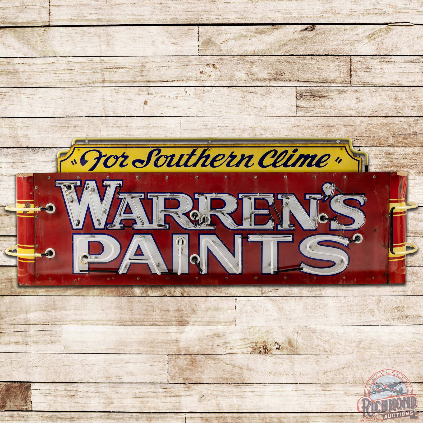Warren's Paints "for Southern Clime" Dsp Neon Sign Auction