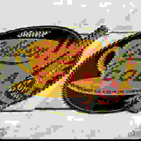 Drink Golden Cola Die Cut Embossed Sst Sign W/ Coffee Cup & Bottle Auction